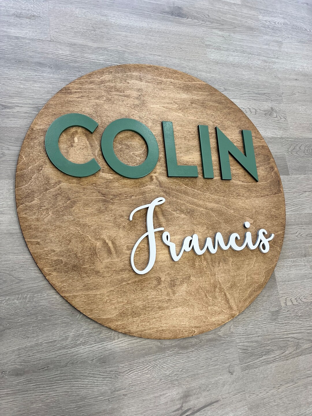 Round Nursery Name Sign |baby Shower Gift |girls Name Sign | Nursery ...