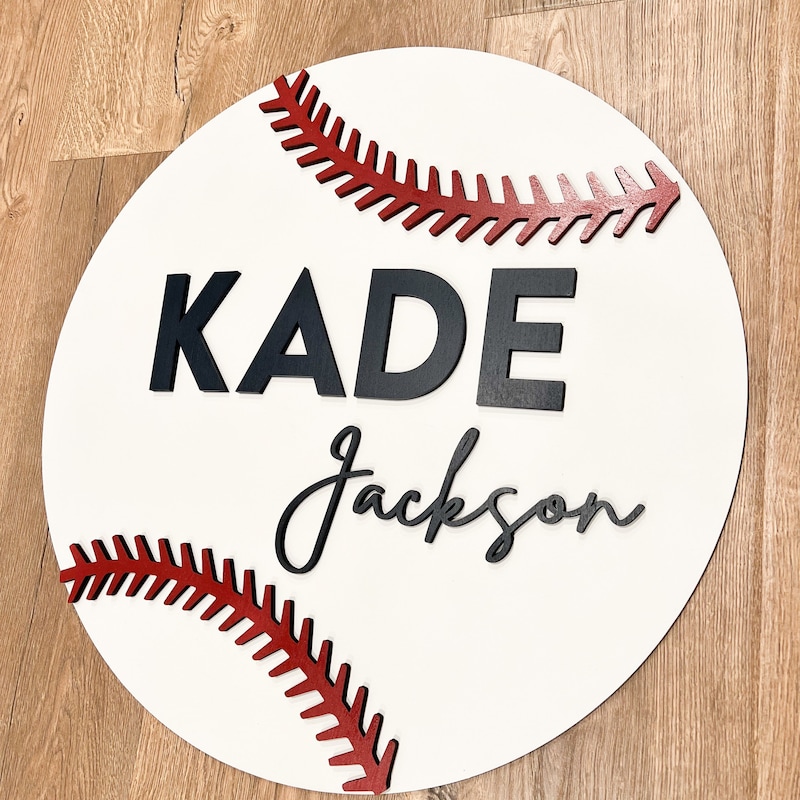 Baseball Name Sign - Etsy