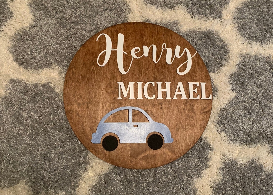 Car Nursery Name Sign| Nursery Sign | Transportation Theme Nursery ...