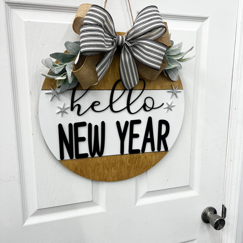 New Year Door Hanger - Etsy