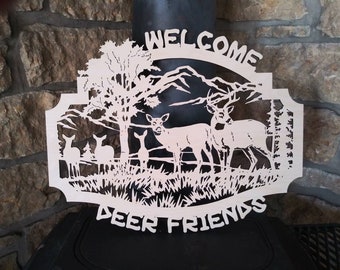 Wooden Wild Life Decor Bear Welcome Sign Door Hanging | Etsy