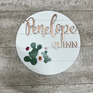 Cactus Nursery Name Sign | Cactus Themed Nursery | Boho Nursery Decor ...