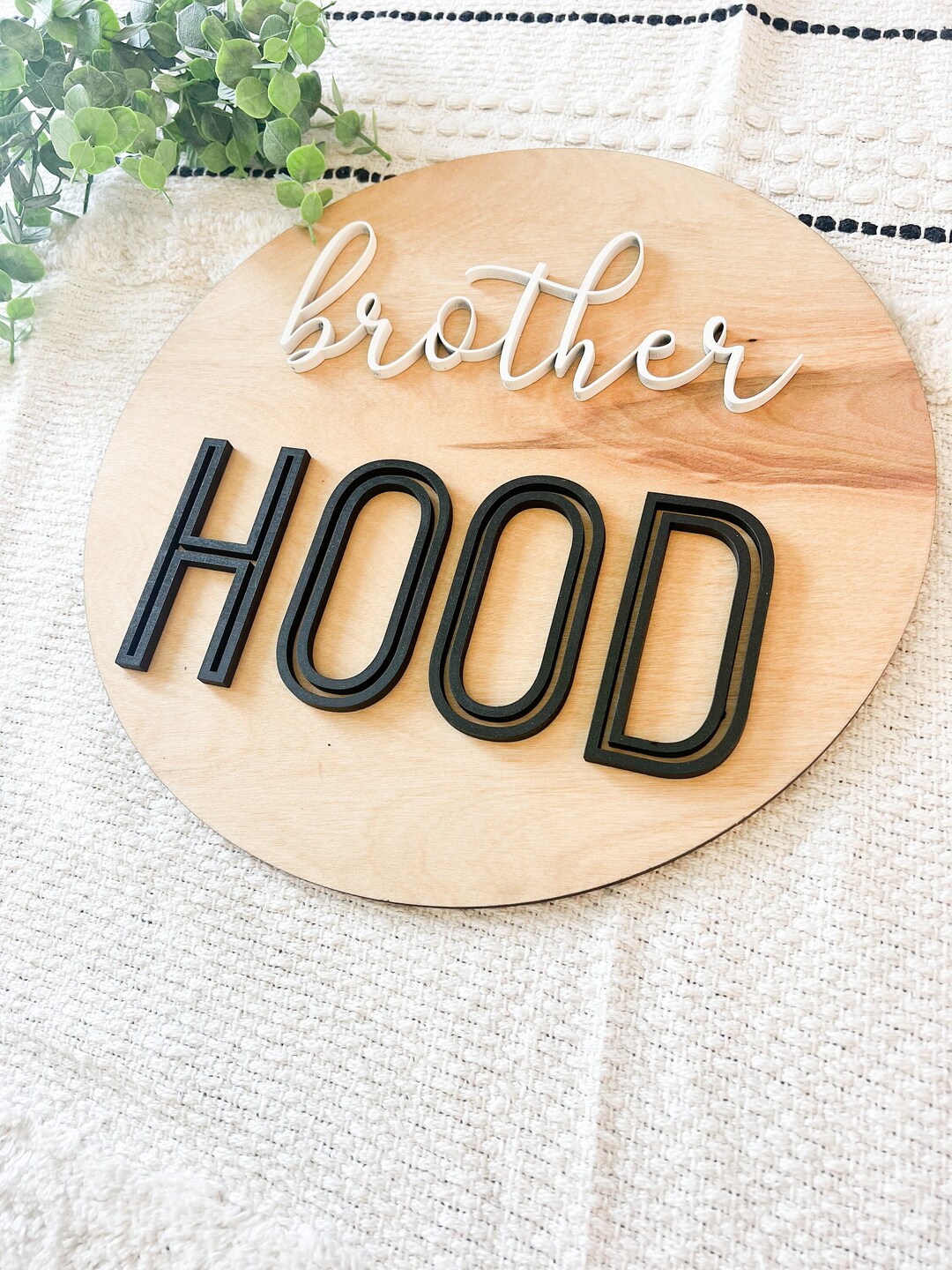 Brotherhood Sign| Nursery Sign| Sisterhood Nursery | Nursery Name Sign ...