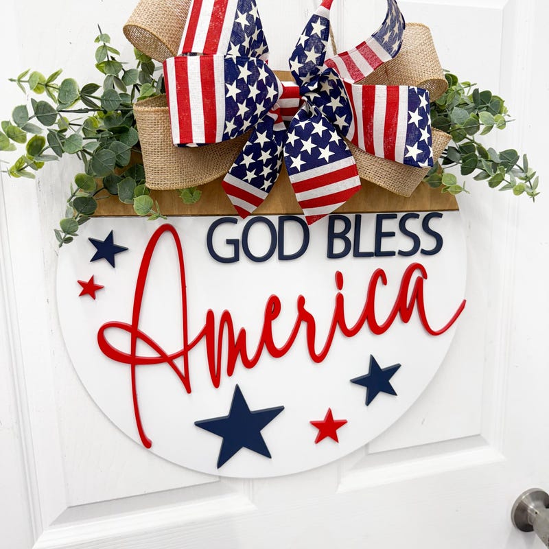 Patriotic Wreath 20 Inch - Etsy