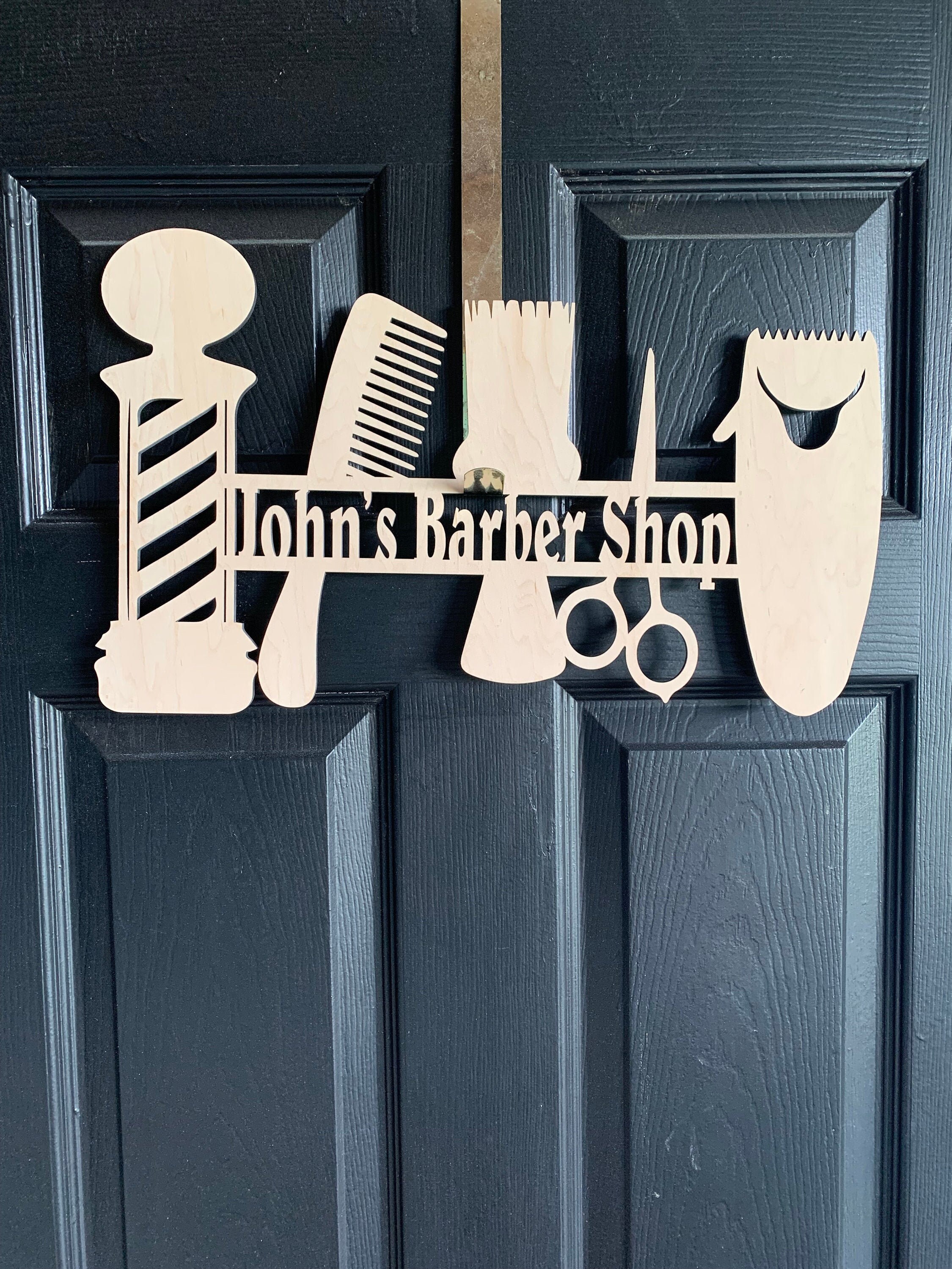 Personalized Barber Sign Wall Hanging Door Hanger Barber | Etsy