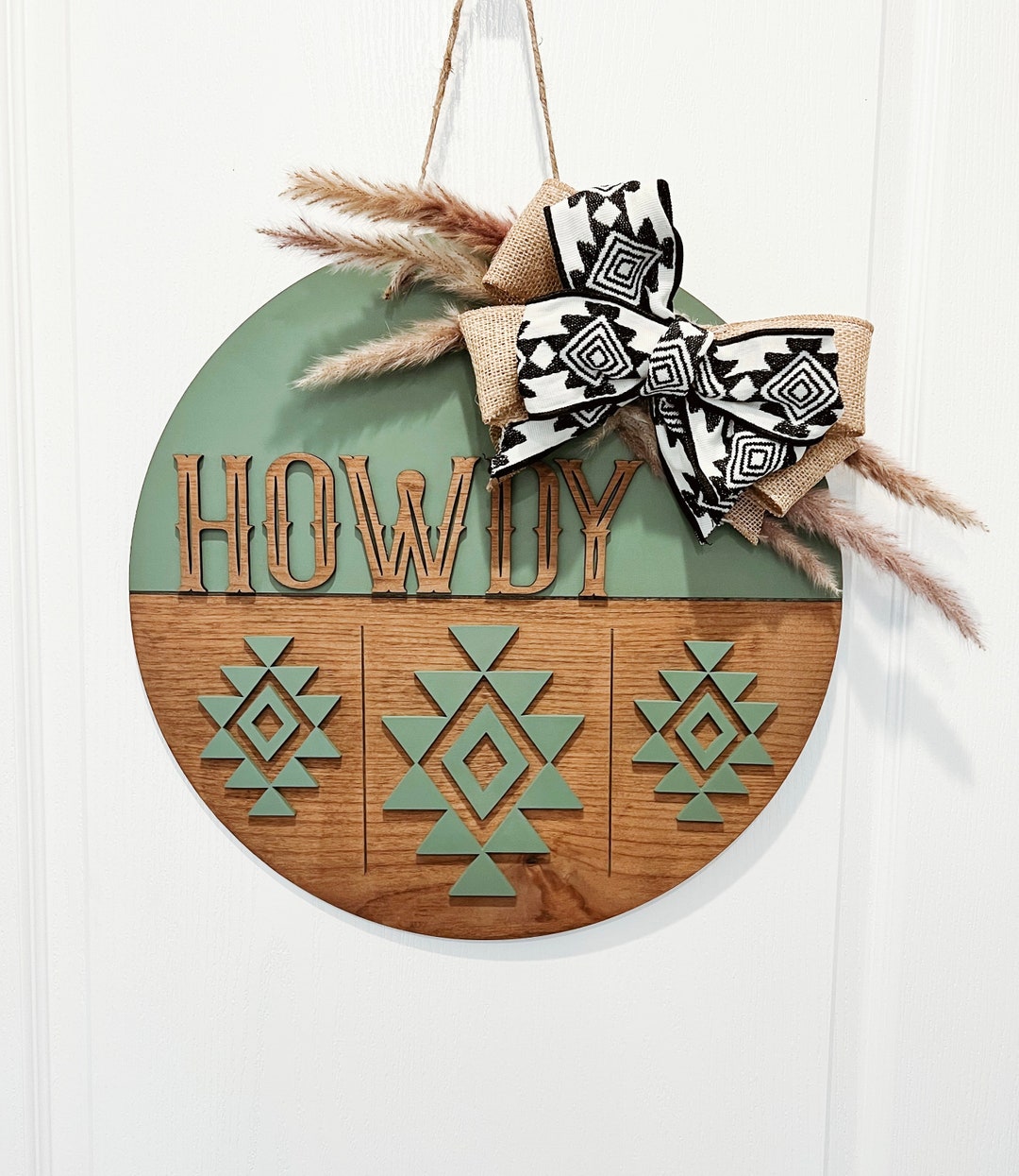 Aztec Door Hanger | Western|personalized | Wood Decor | Front Door ...