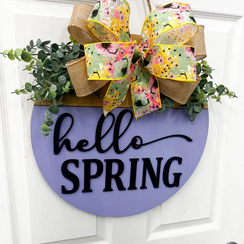 Spring Door Hanger - Etsy