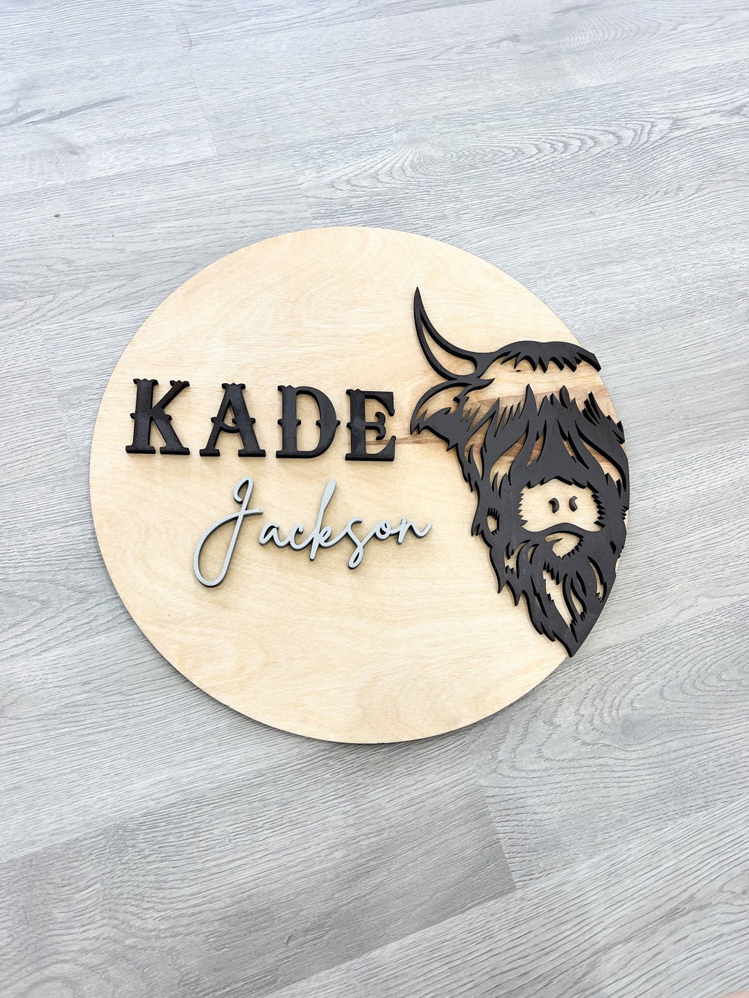 Highland Cow Nursery Name Sign| Nursery Sign| Western Nursery | Nursery ...