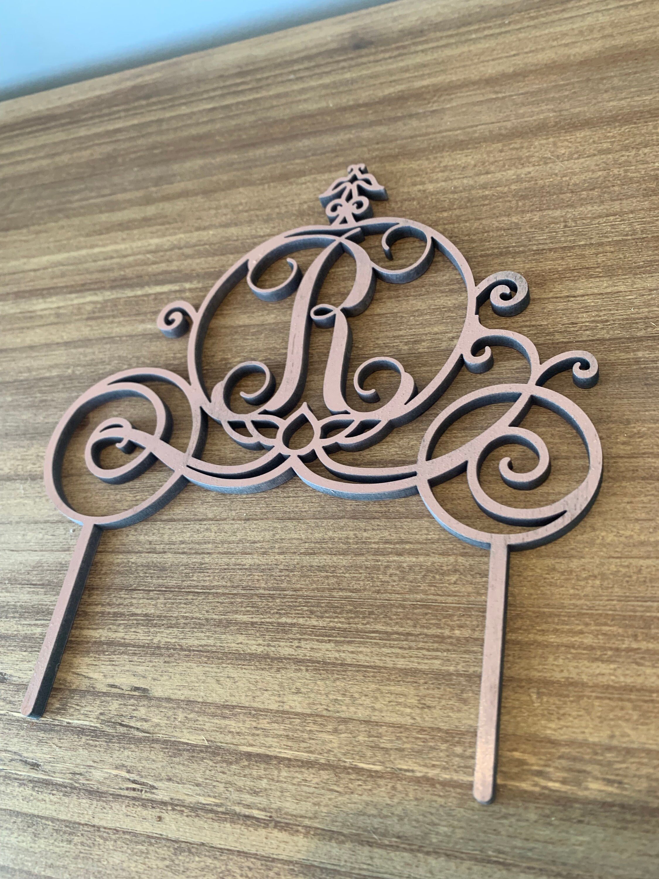Cinderella Carriage Cake Topper-personalized Wooden Cake - Etsy