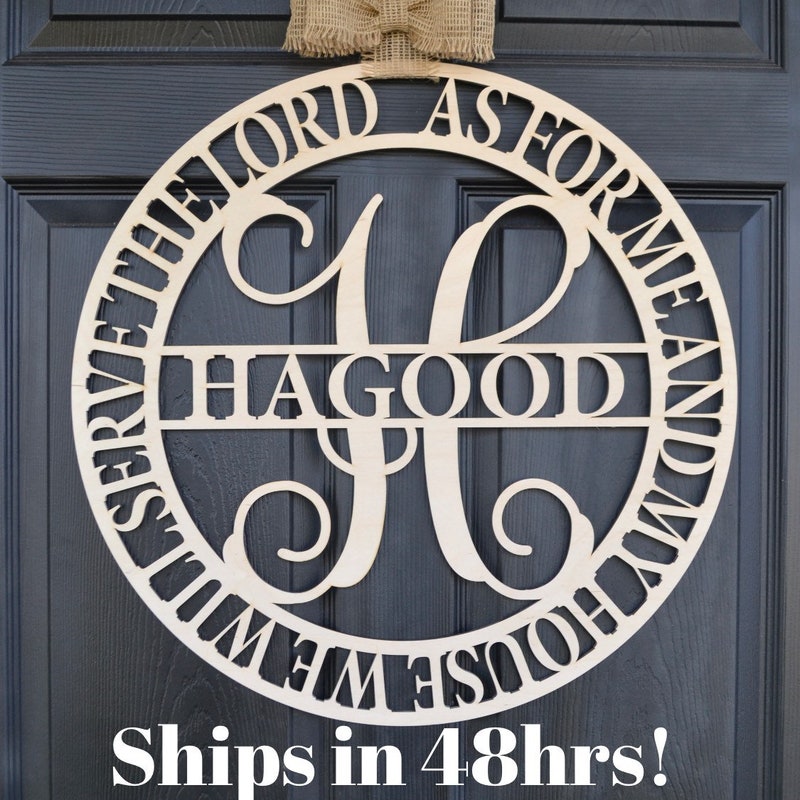 N Front Door Sign - Etsy