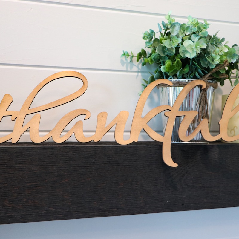 Thankful Wood Sign - Etsy