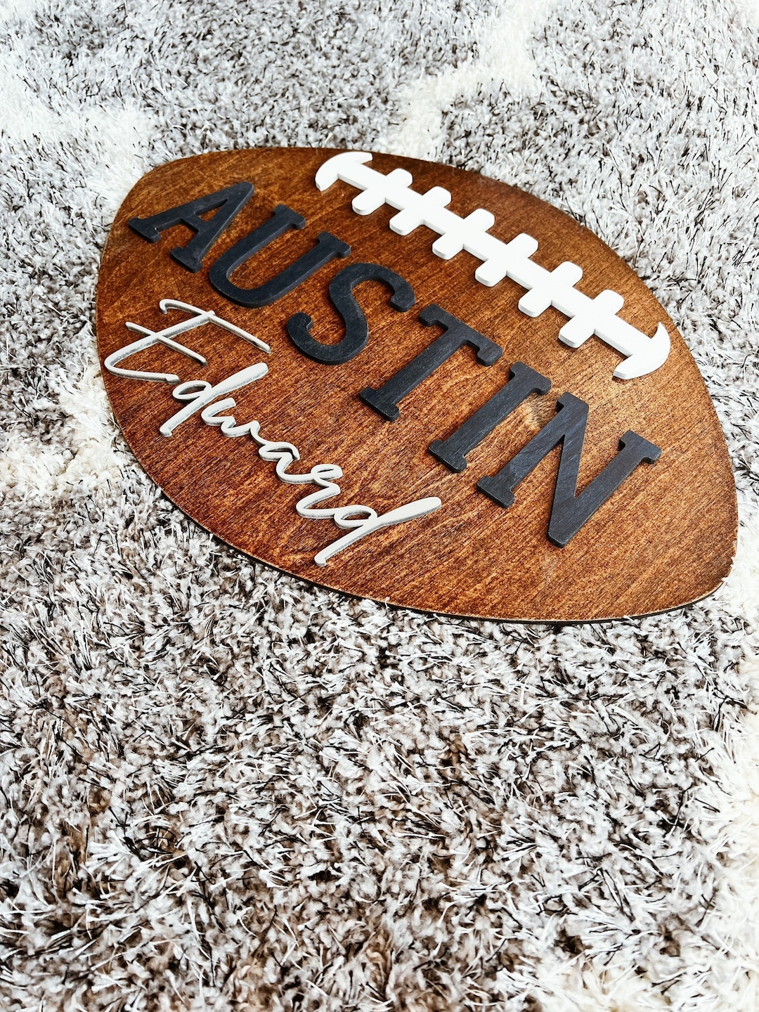 Football Nursery Name Sign| Nursery Sign| Football Themed Nursery ...