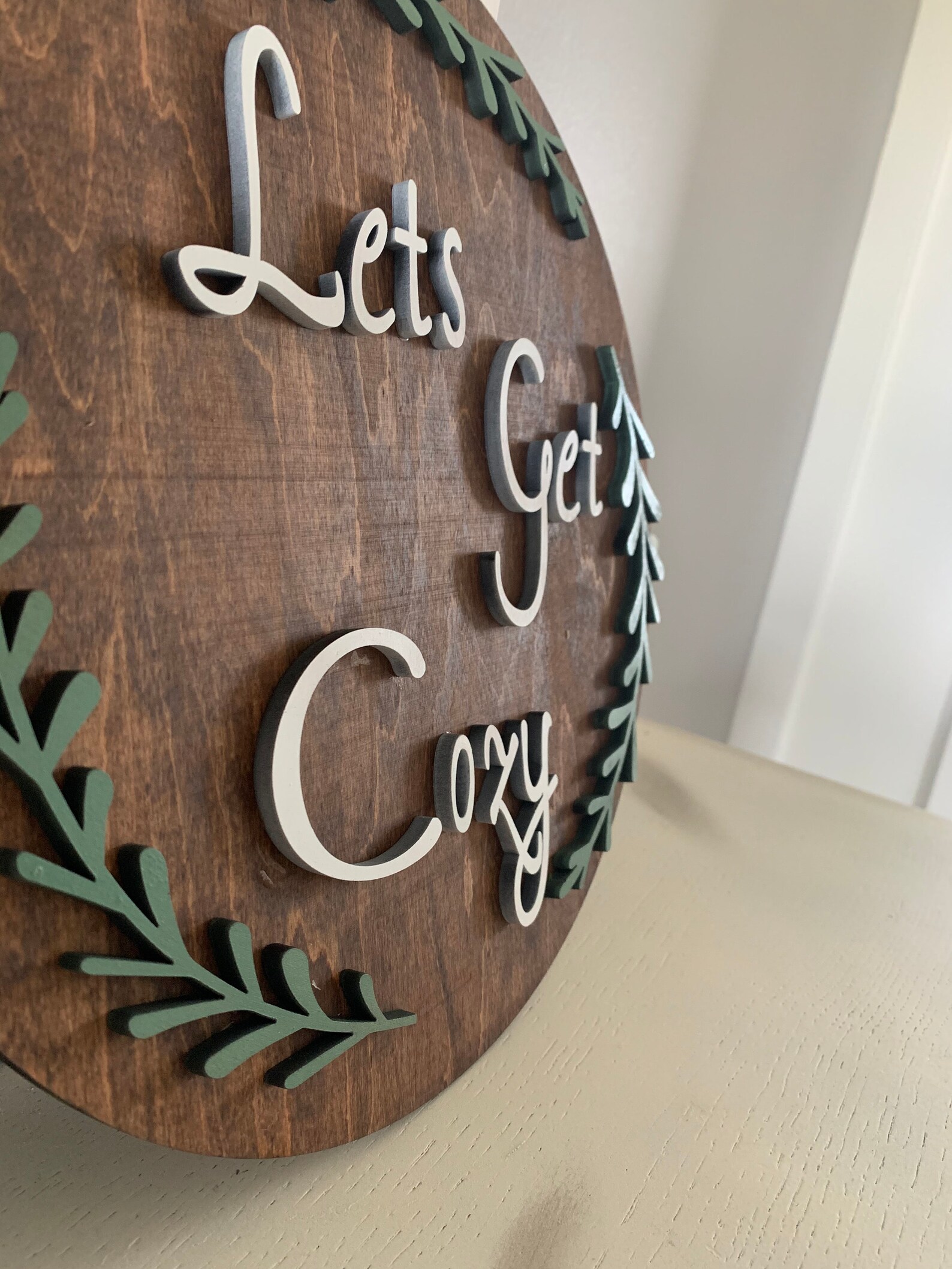 Lets Get Cozy Sign | Master Bedroom Decor | Above Bed Sign | Wall Decor ...