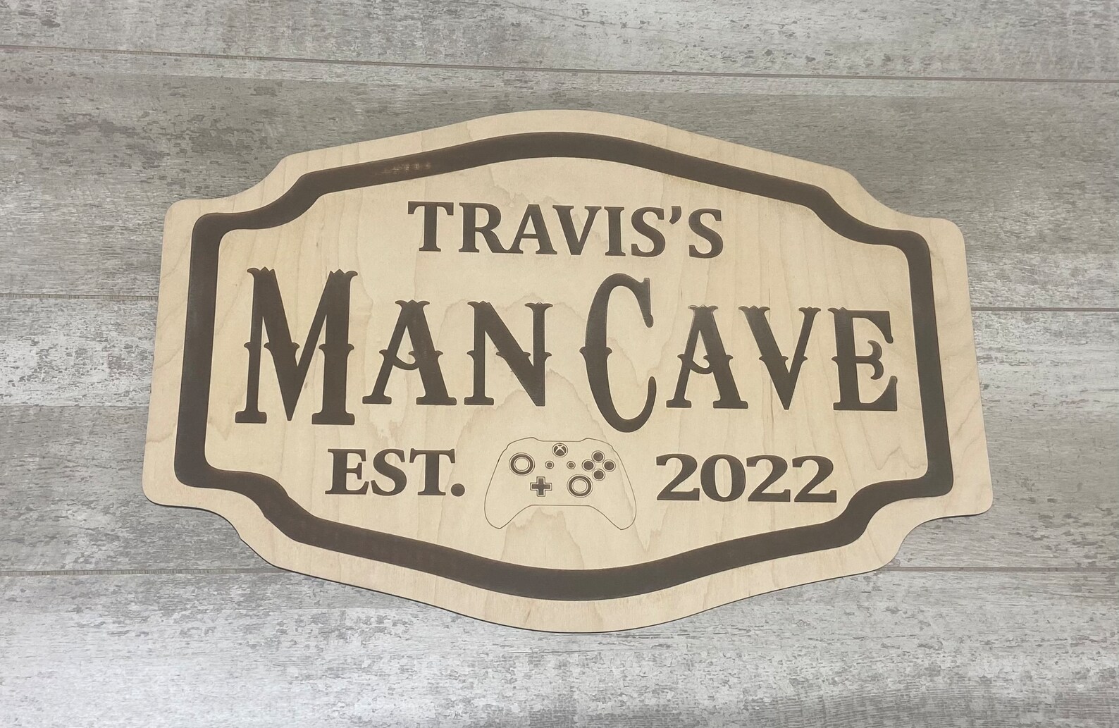 Personalized Man Cave Sign Wooden Engraved Man Cave Sign - Etsy