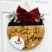Winter Wreath| Front Door Hanger |let It Snow|personalized |door Wreath ...