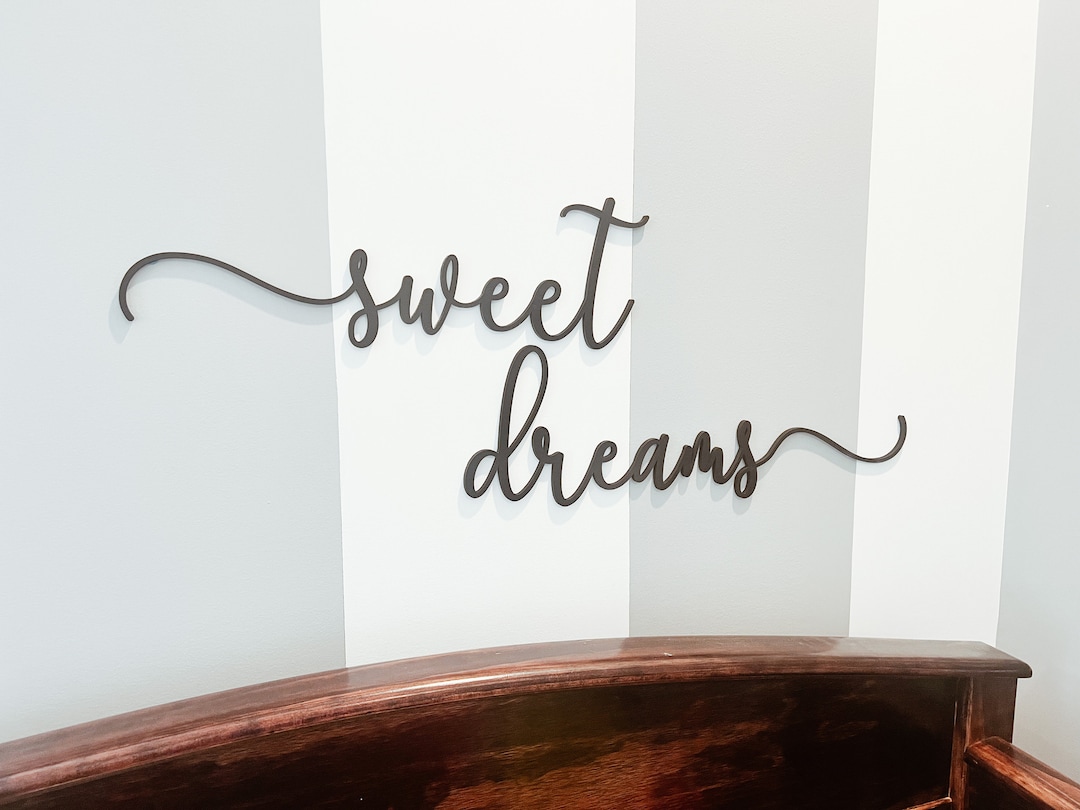 Sweet Dreams Sign Cutout | Kids Bedroom Decor | Nursery Wall Decor ...