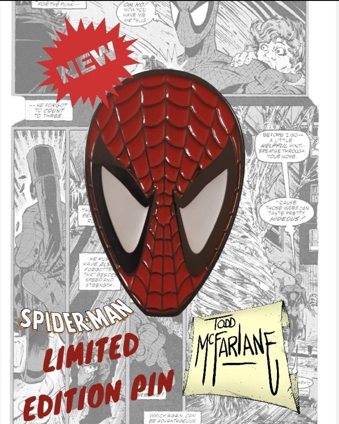 SPIDER-MAN Enamel Pin Mcfarlane Style - Etsy