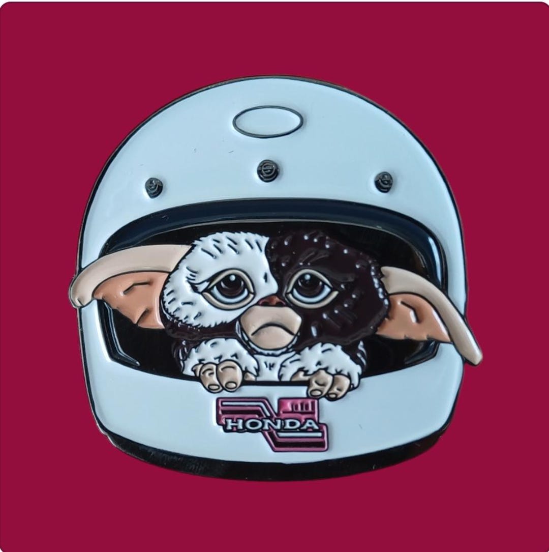 GREMLINS Gizmo in Helmet Enamel Pin - Etsy