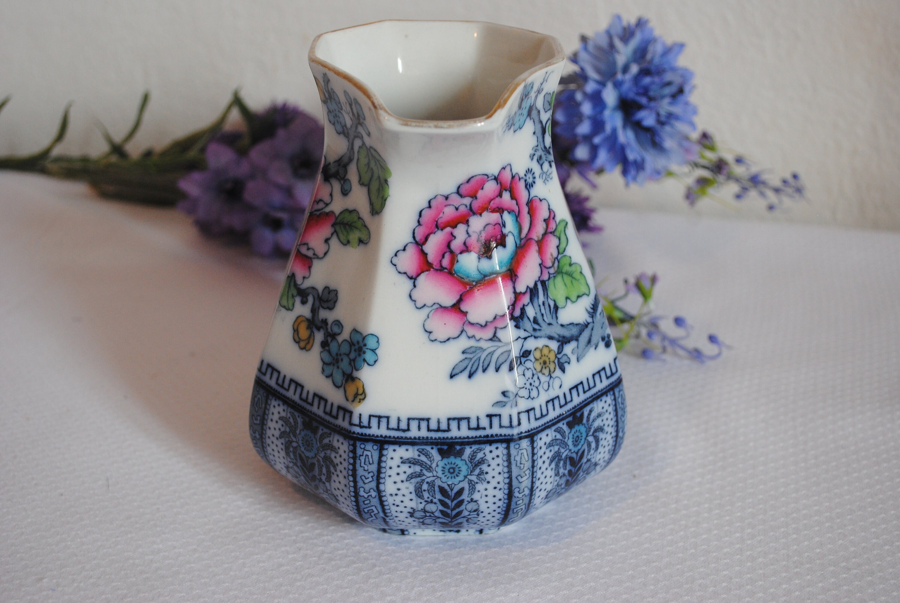 Losol Ware Shanghai Jug Keeling & Co Exotic Bird and Floral | Etsy