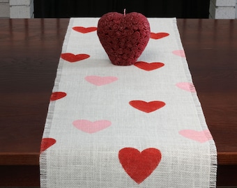 Valentine Table Runner | Etsy