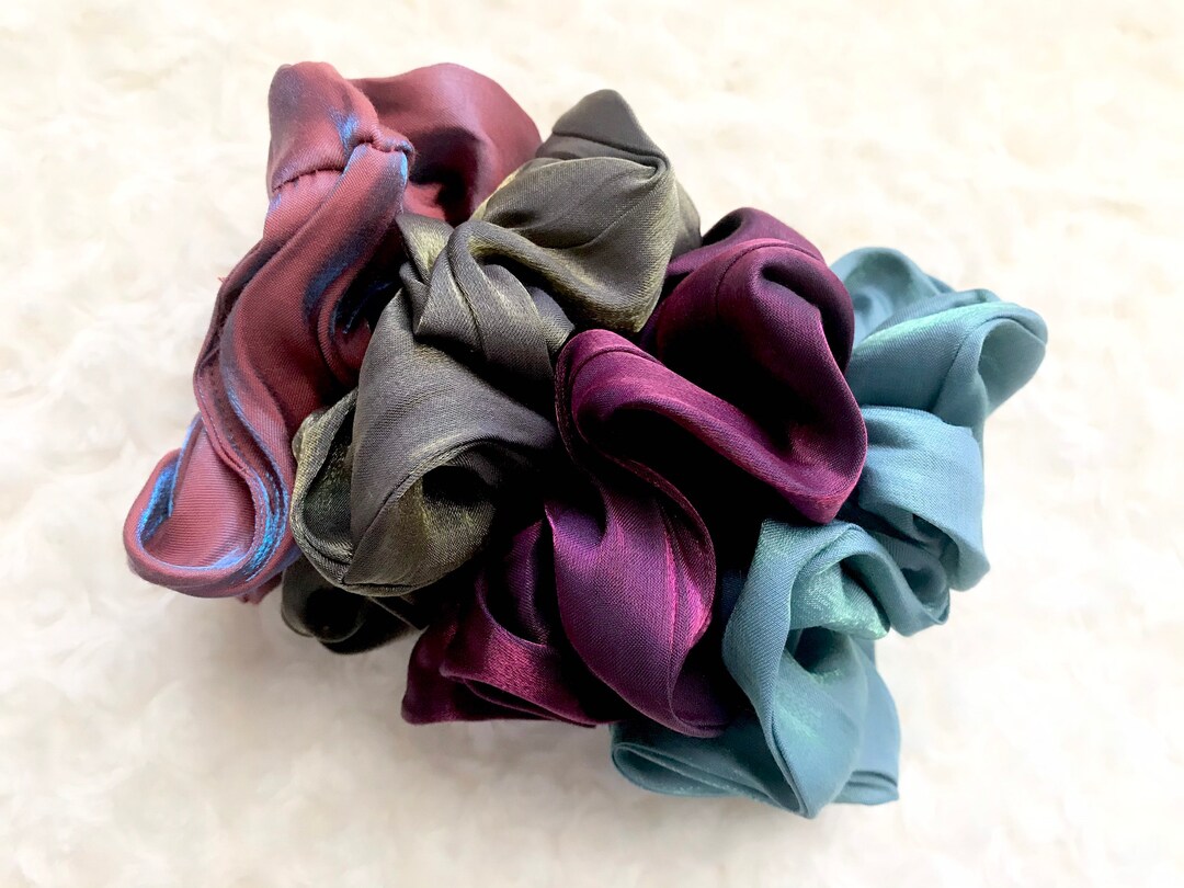 Iridescent Scrunchies, Large Scrunchies Pack, Large Scrunchies, Pink ...