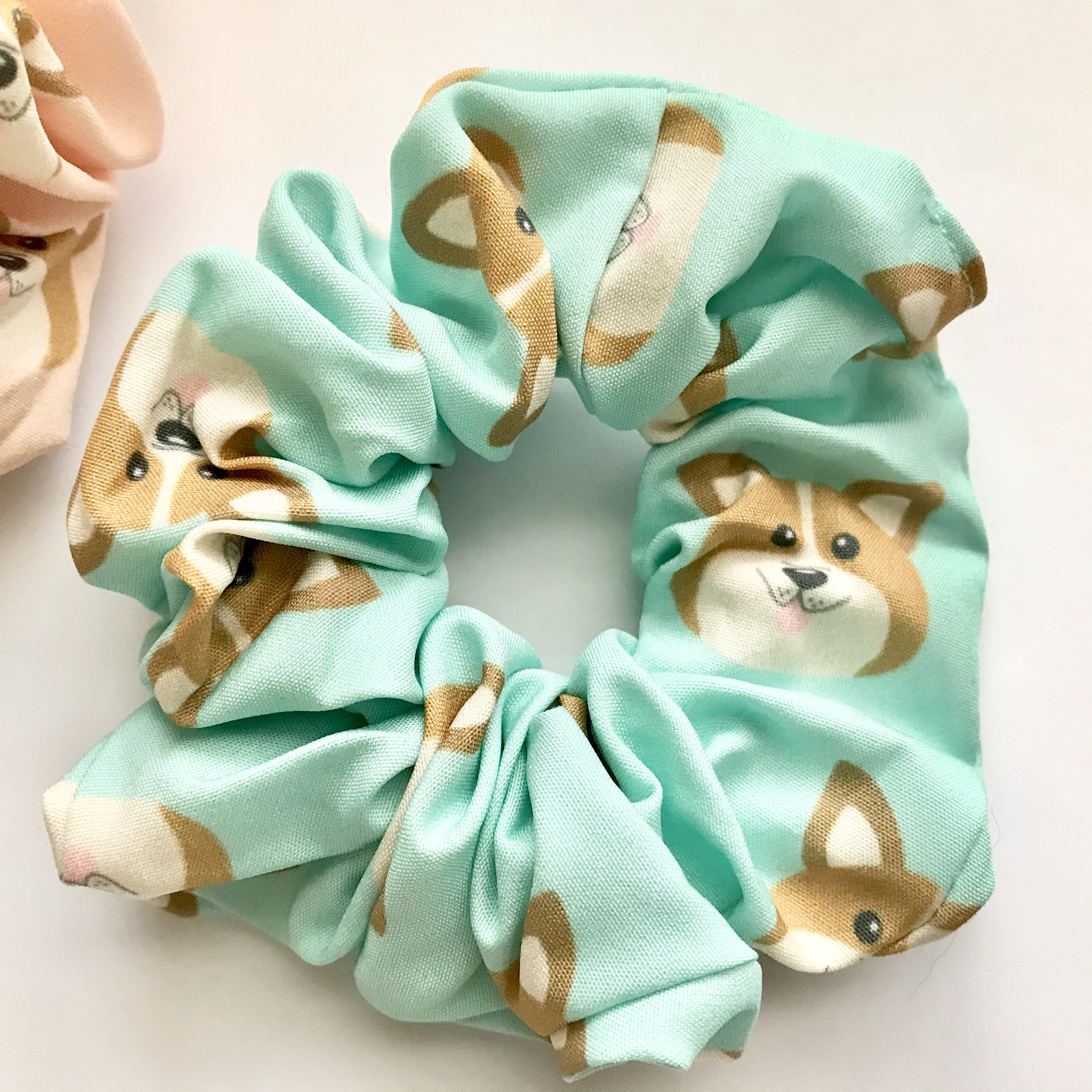 Dog Print Scrunchy, Corgi Shiba Pug, Dog Lover Gift - Etsy