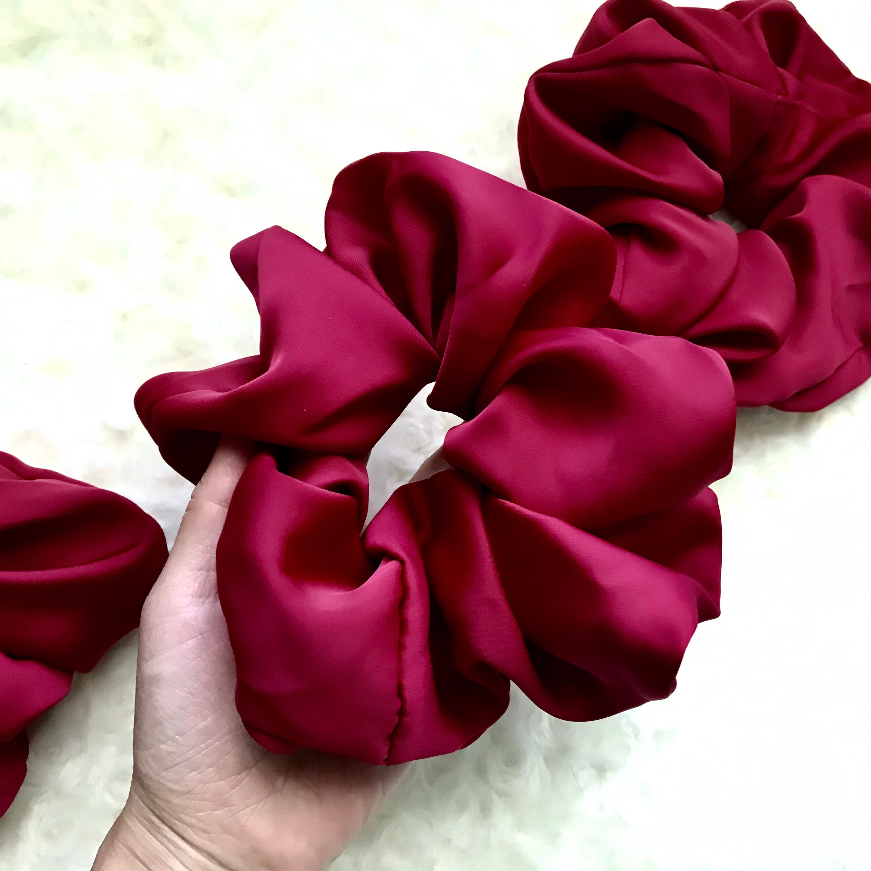 Red Jumbo Scrunchies, Giant Scrunchies, Extra Large Scrunchy, XXL ...