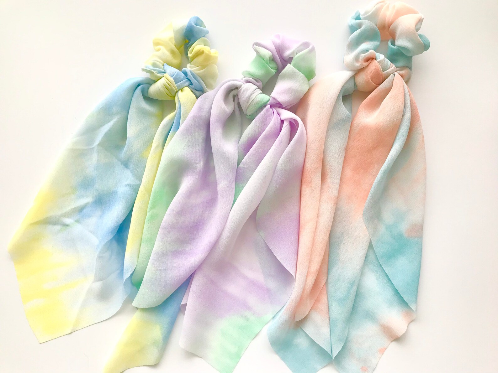 Tie Dye Scrunchies, Scrunchies Pack, Set of 3, Hair Scarf Scrunchies ...