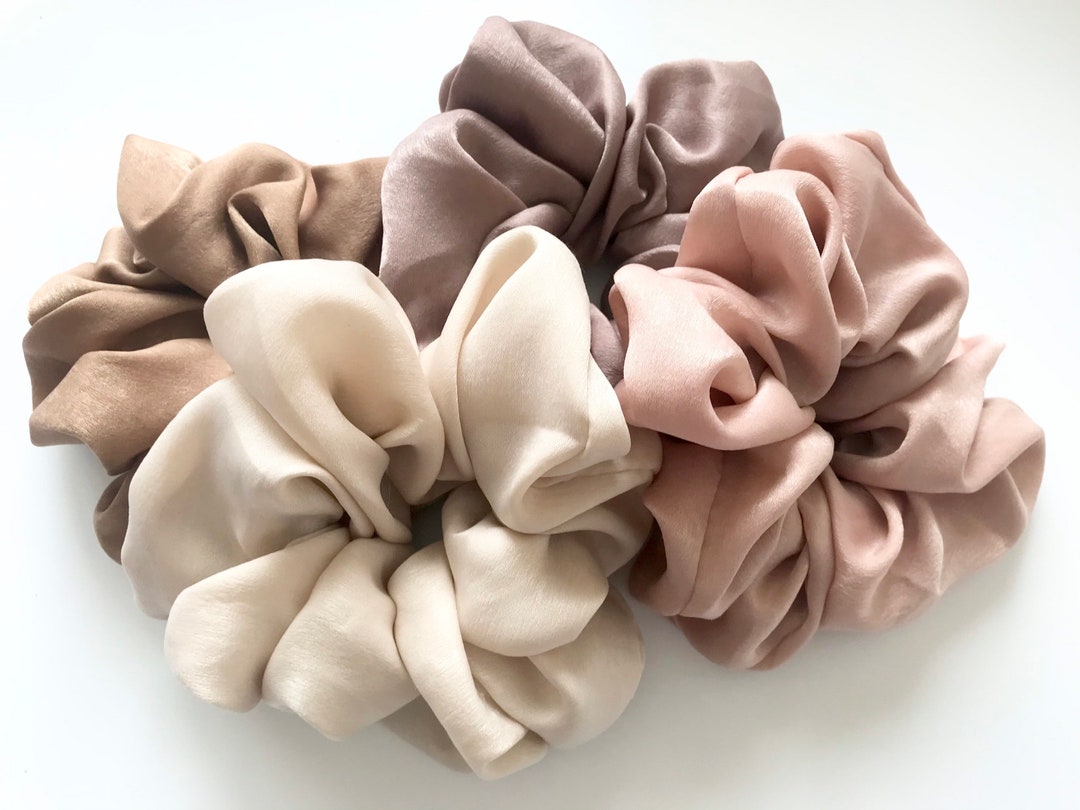Neutral Large Scrunchies, Beige Scrunchies ,oversized Scrunchies, Giant ...