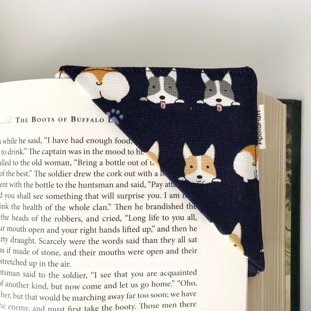 Corgi Bookmark Scrunchie Set, Dog Lover Bookmark, Corner Bookmark ...
