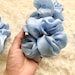 Blue Scrunchy, Organza Scrunchies,large Scrunchies,satin Scrunchies ...