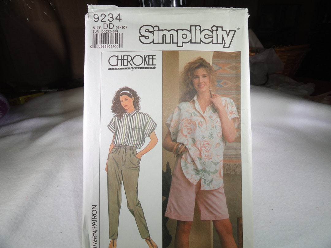 Simplicity Pattern 9234 Ladies Pants, Shorts and Blouse, Sizes 4 - 10 ...