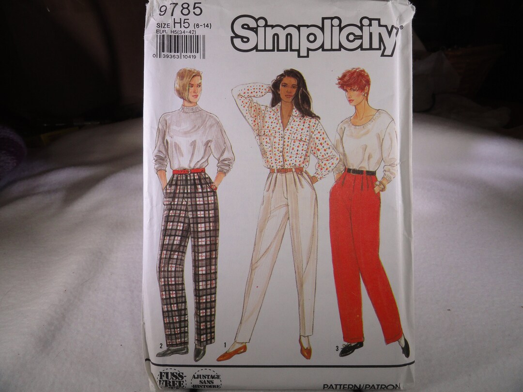 Simplicity Pattern 9785 Misses Slacks Sizes 6-14, Includes Free Gift - Etsy