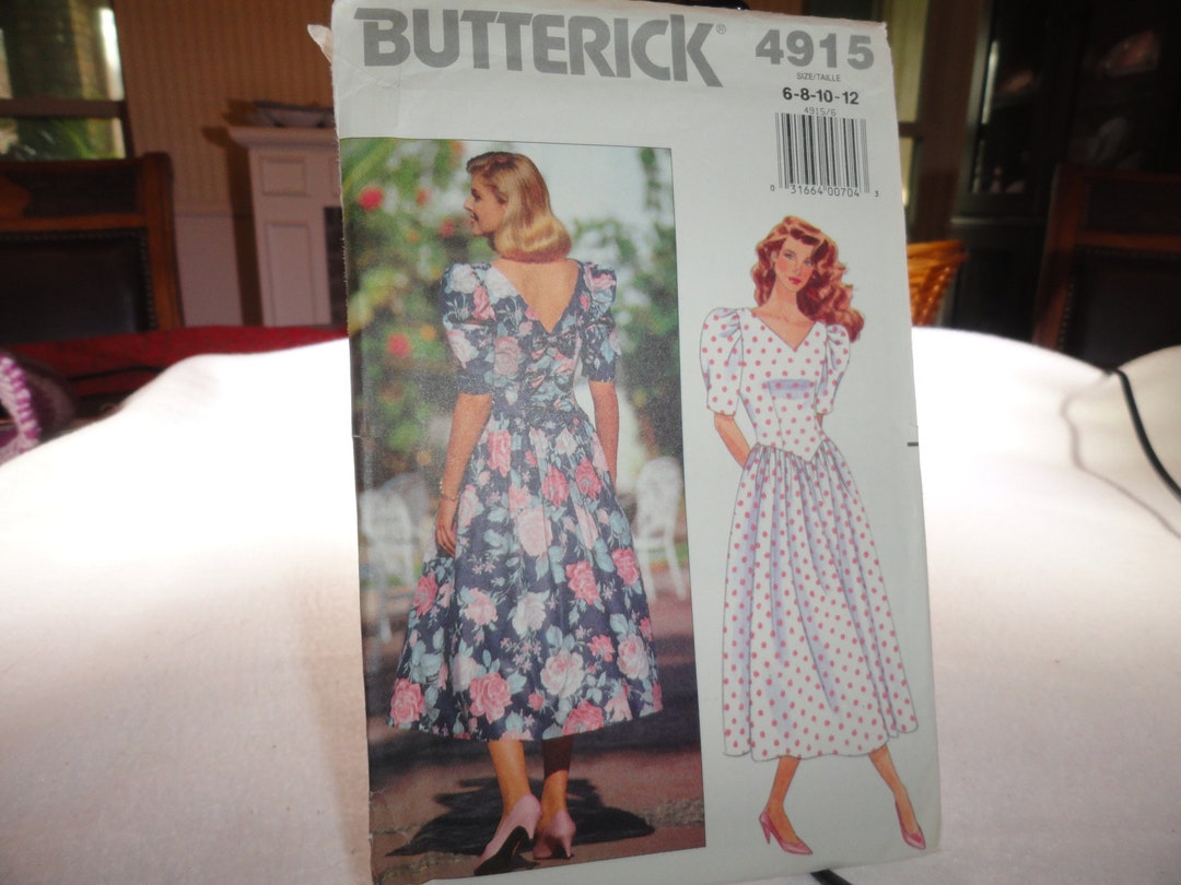 Butterick Pattern 4915 Misses Dress Sizes 6-12, Includes Free Gift - Etsy