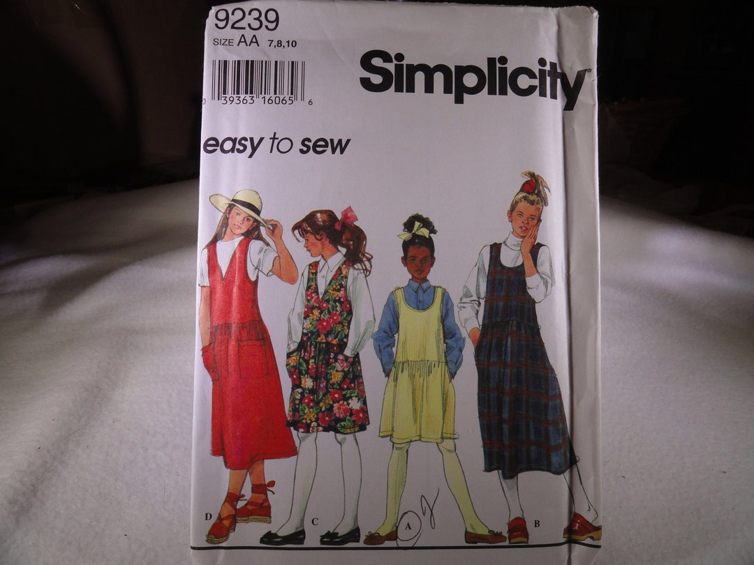 Simplicity Pattern 9239 Girls Dress Sizes 7 - 10, Includes Free Gift - Etsy