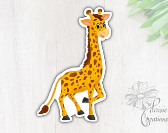 Giraffe Name Tag Sticker - Etsy
