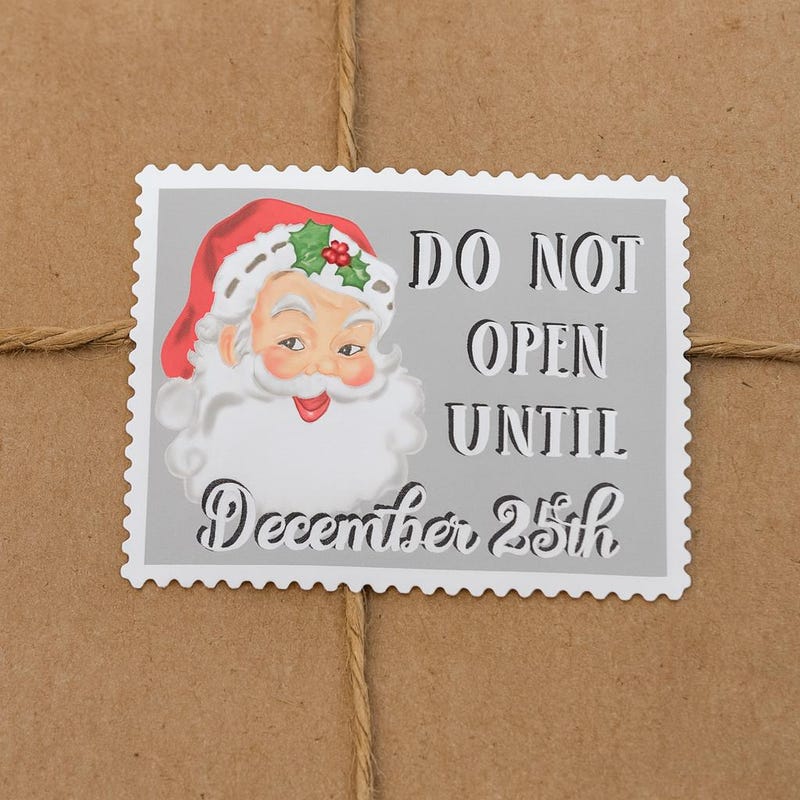 Do Not Open Until Christmas Label - Etsy