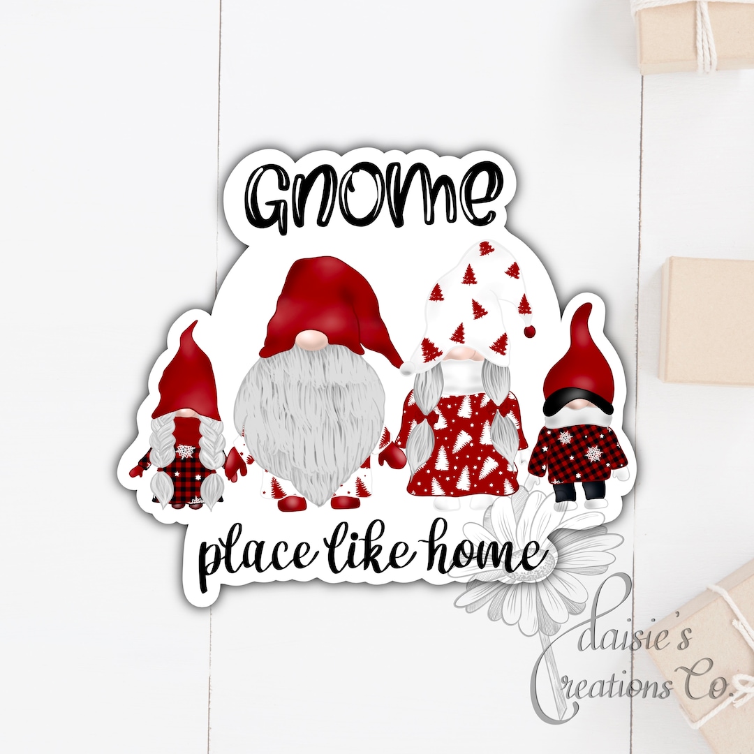 Gnome Family Vinyl Sticker | Christmas Holiday Decal - Etsy