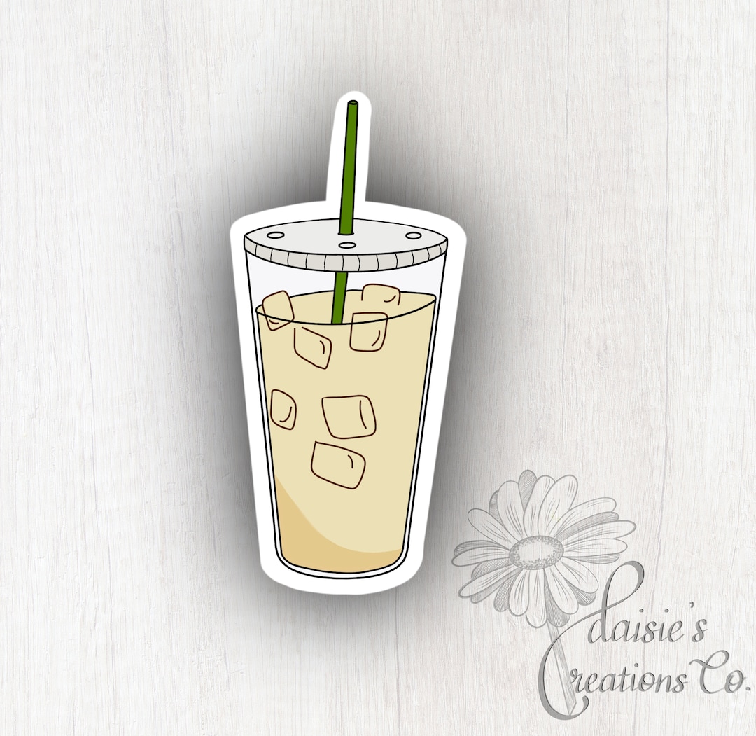 Iced Coffee Iced Coffee Stickers Vinyl Sticker Weatherproof Gloss Gift ...
