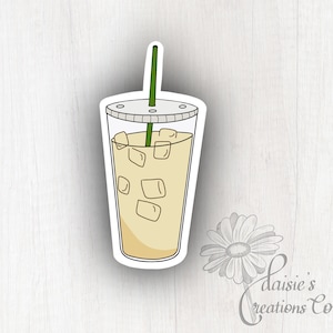 Iced Coffee Iced Coffee Stickers Vinyl Sticker Weatherproof Gloss Gift ...