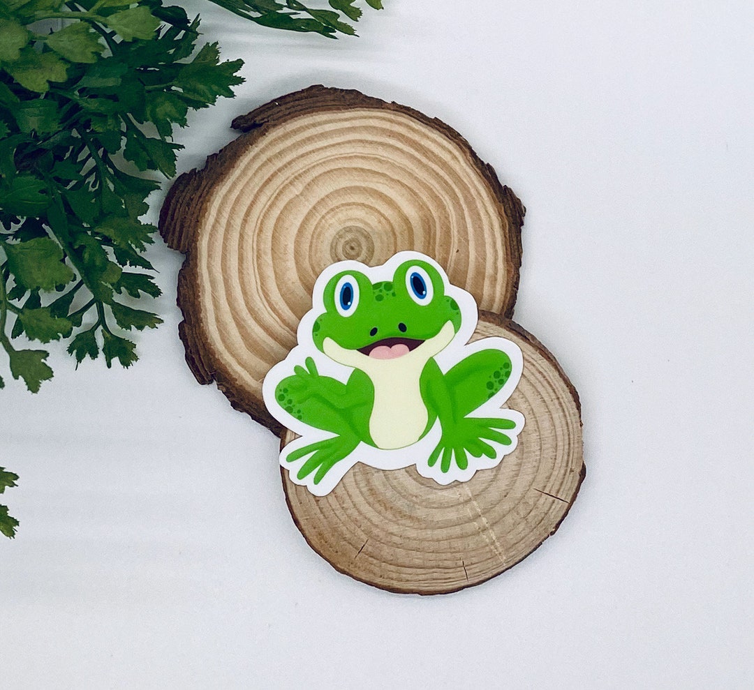 Frog Sticker: Adorable Amphibian Vinyl Decal - Etsy