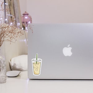 Iced Coffee Iced Coffee Stickers Vinyl Sticker Weatherproof Gloss Gift ...