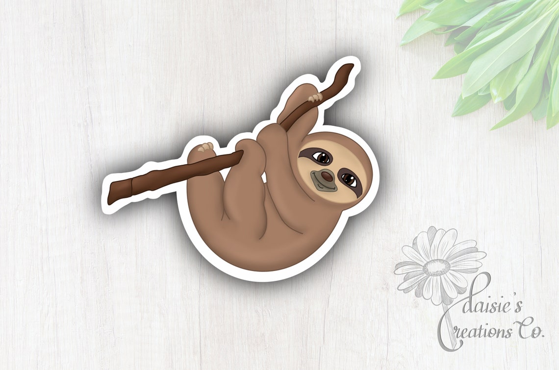Sloth Sticker Decal Laptop Sticker T Etsy