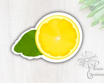 Lemon Vinyl Sticker, Cute Lemon Zest Decal, Laptop Lemon Sticker, Cute ...