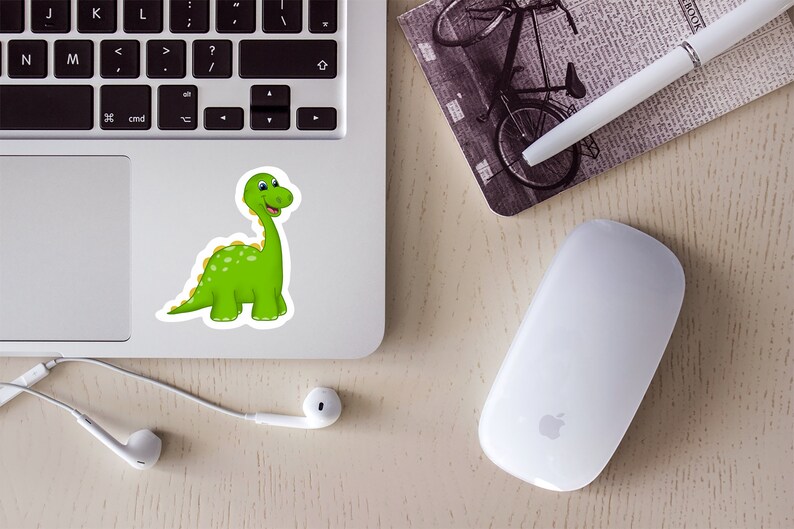 Dinosaur Sticker Decal Laptop Sticker Gift | Etsy
