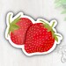 Strawberries Sticker Vinyl Sticker Strawberry Sticker | Etsy