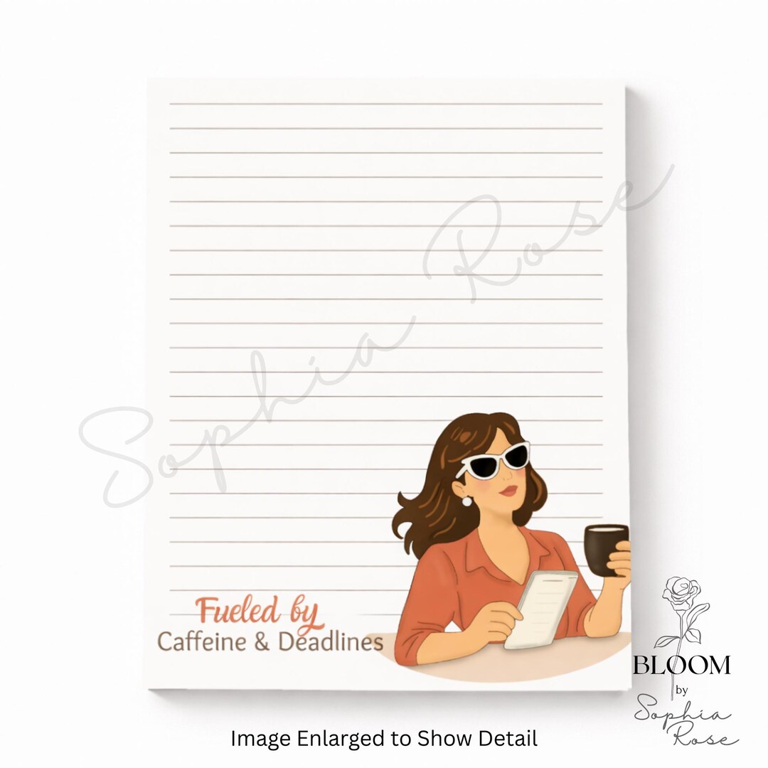 Funny Notepad | 5x7 Lined Notepad | Productivity Humor Desk Pad | Cute ...