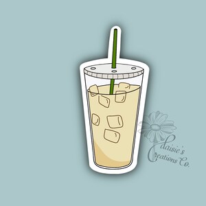 Iced Coffee Iced Coffee Stickers Vinyl Sticker Weatherproof Gloss Gift ...