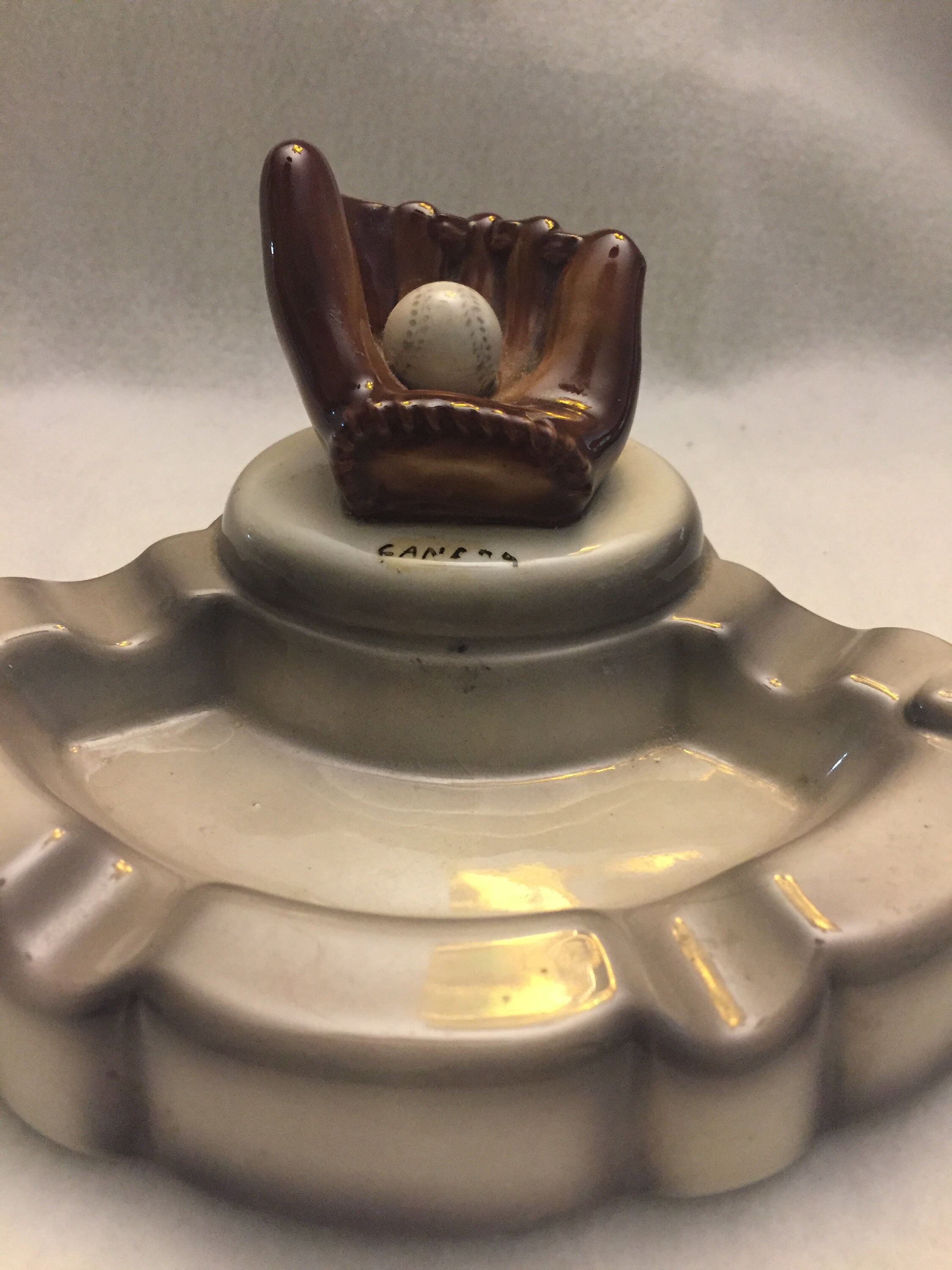 Vintage Ceramic Baseball Ashtray/trinket Dish - Etsy Ireland