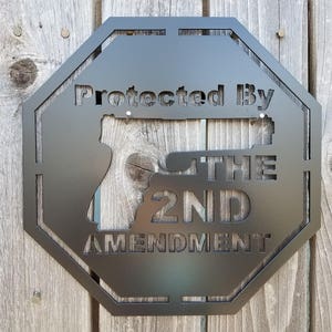 Protected by the 2nd Amendment Security Sign - Etsy